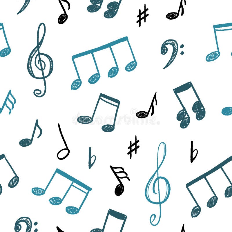 Music notes and clefs stock vector. Illustration of cartoon - 125438587
