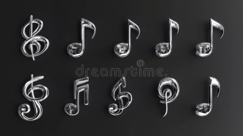 Music Notes Collection stock image. Image of generated - 359590637