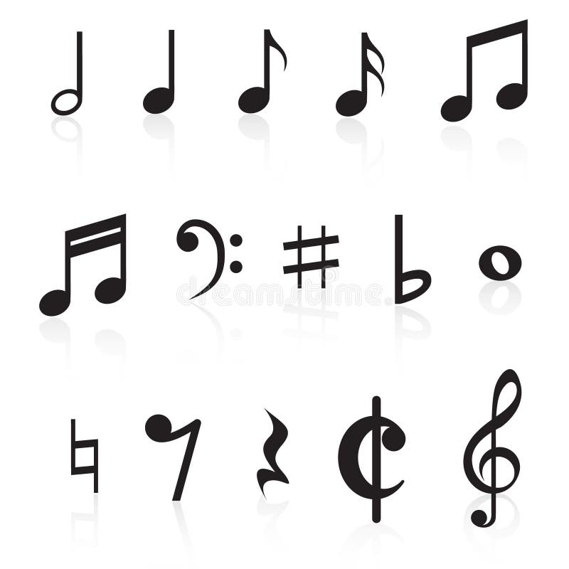 Music Notes Collection stock vector. Illustration of quarter - 76600344