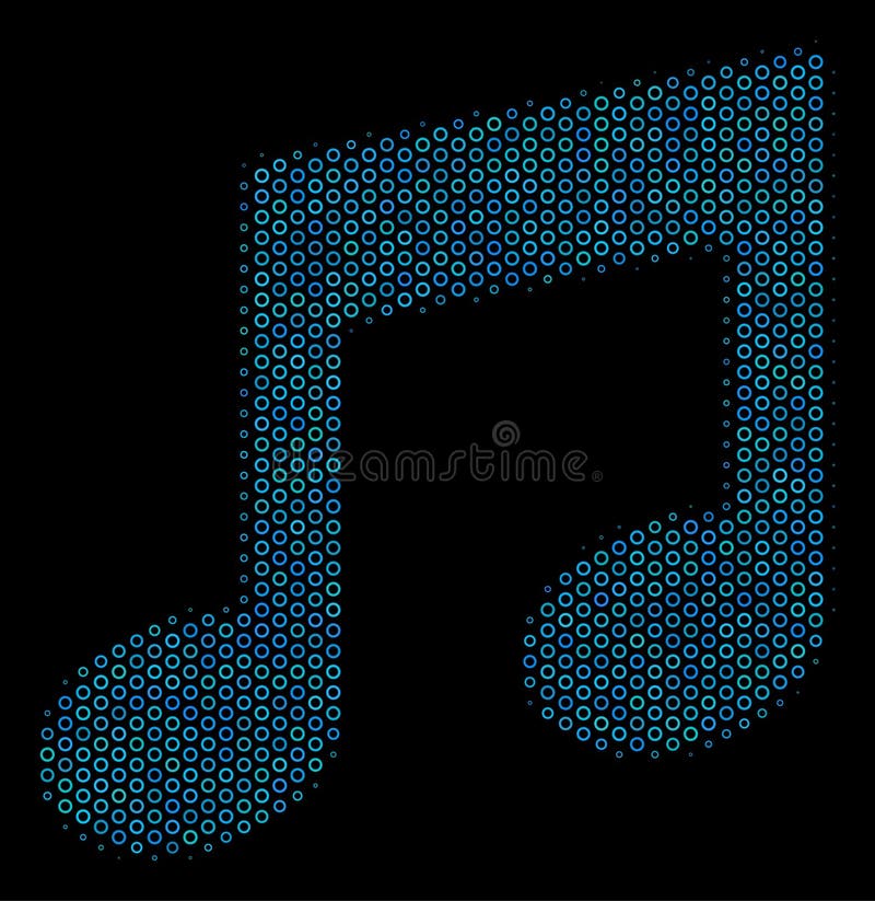 Music Notes Composition Icon of Halftone Spheres Stock Vector ...
