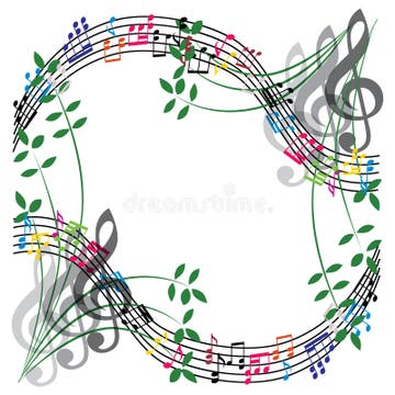 Music Notes Composition, Musical Theme Background, Vector Illustration ...