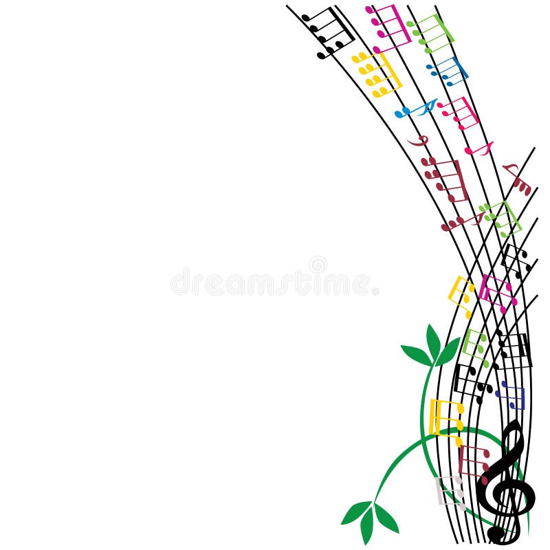 Music Notes Background, Stylish Musical Theme Composition, Vector ...