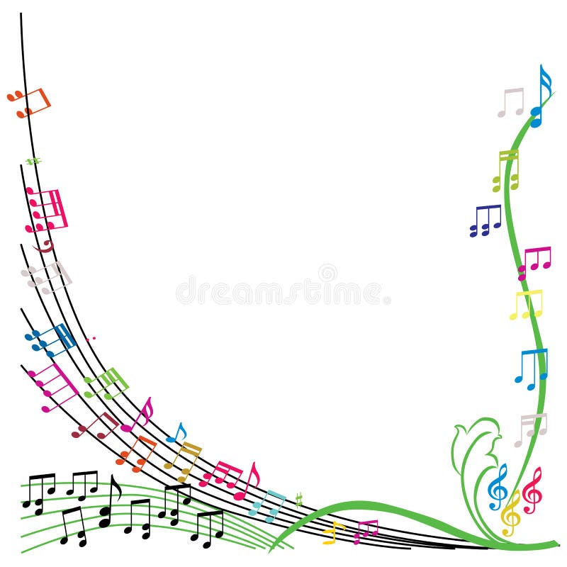 Music border stock vector. Illustration of instrumental - 33699902