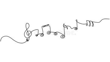 Music Notes Continuous Line Stock Illustrations – 263 Music Notes ...