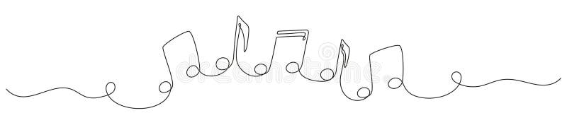 Continuous Line Drawing Music Notes Stock Illustrations – 118 ...