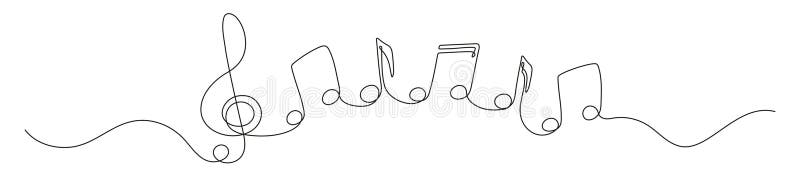 Continuous Line Drawing Music Notes Stock Illustrations – 118 ...