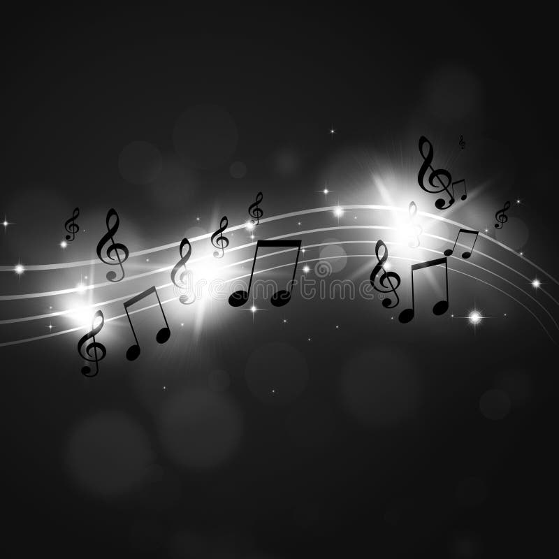 Black and White Vinyl Music Background Stock Illustration ...