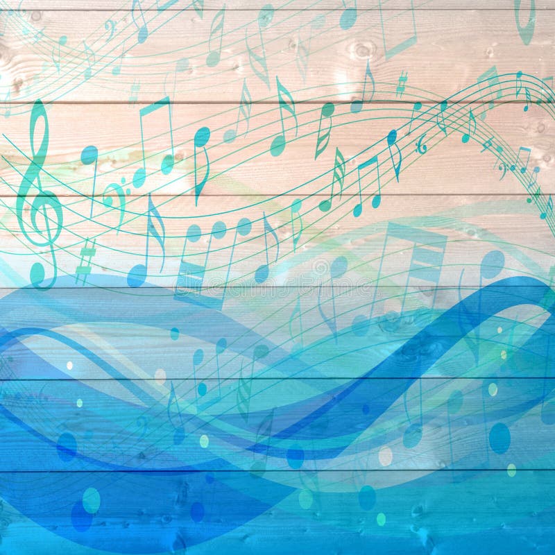 Music Notes on Abstract Blue Background - Perfect for a Background or ...