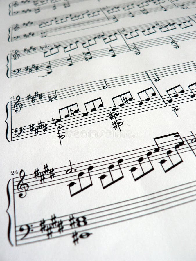 Sheet music stock photo. Image of notes, written, close - 9215284