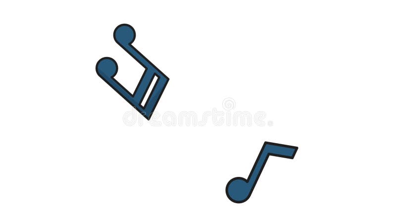 Music Notes Falling Down HD Animation Stock Footage - Video of falling ...