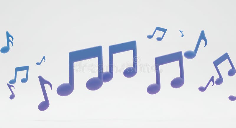 Music Notes Floating: 3D Rendered Melody, Harmony, and Rhythm ...