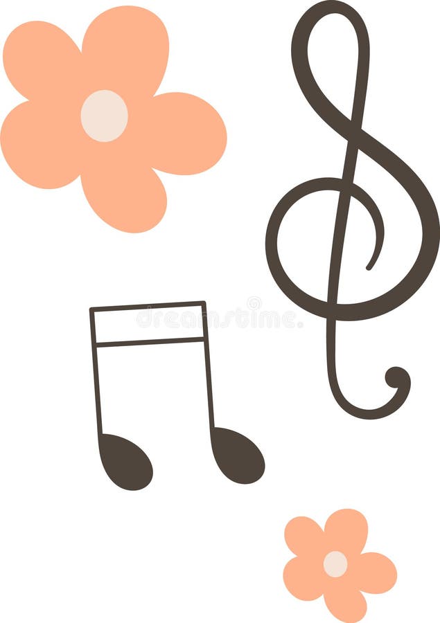 Music Notes with Hearts stock vector. Illustration of song - 308246638