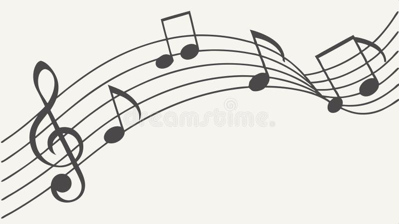 Music Notes Flowing Illustration, Melody and Musical Expression Design ...