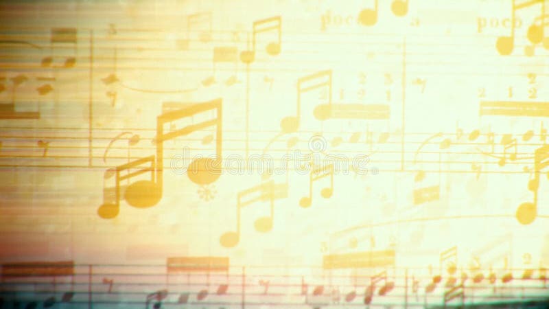 Music notes flowing loop stock video. Video of animation - 60775707