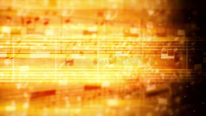 Music notes flowing loop stock video. Video of audio - 60775753