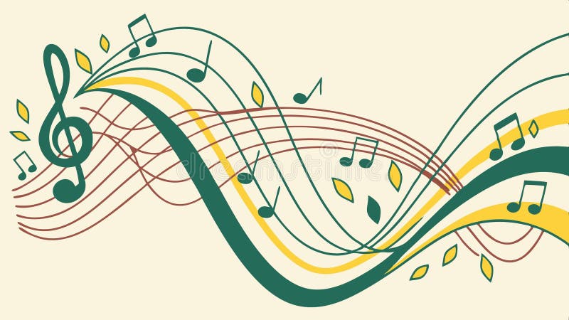 Music Notes Flowing, Musical Melody Illustration Vector Design ...
