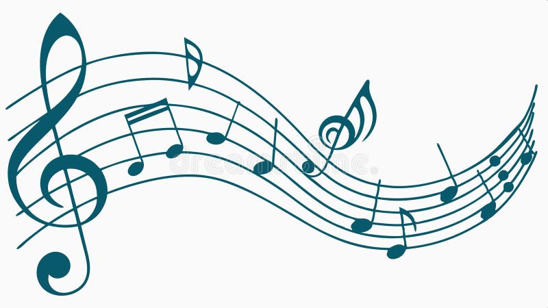 Music Notes Flowing, Representing Melody, Musical Composition, and ...