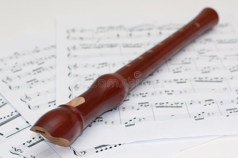 Music notes and flute stock image. Image of white, flute - 12067385