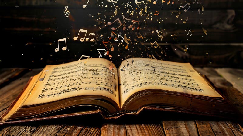 Music Notes Flying Out of an Open Book Stock Image - Image of confetti ... Music Notes Flying Out of an Open Book Stock Image - Image of confetti ...