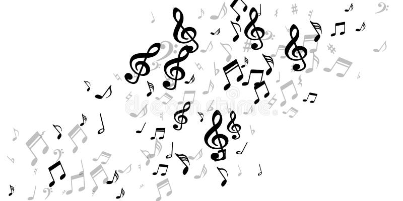 Music Notes Symbols Flying Vector Illustration. Stock Vector ...