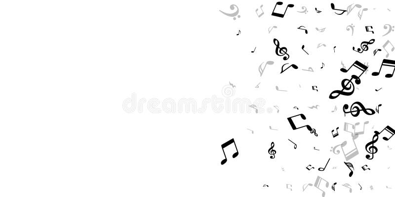 Music Notes Flying Vector Design. Melody Stock Vector - Illustration of ...