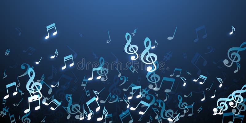 Music Notes Symbols Flying Vector Illustration. Stock Vector ...