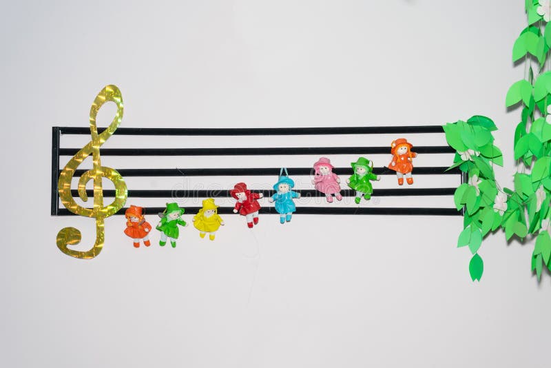 Music Notes in the Form of Baby Darts Stock Photo - Image of beautiful ...