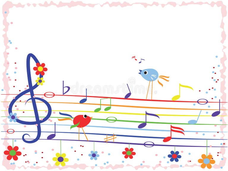 Flower Music Border Stock Illustrations – 1,886 Flower Music Border ...