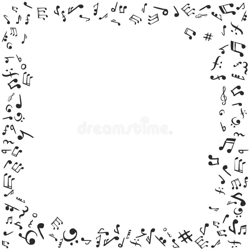 Music notes frame stock illustration. Illustration of piano - 93319254
