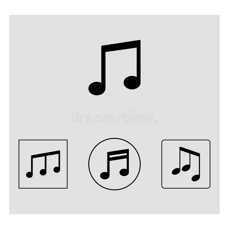 Music Notes.Gray Background. Vector Illustration. Stock Vector ...