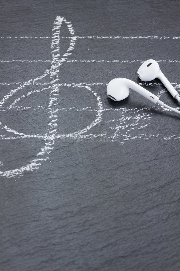 Music Notes with Headphones Stock Photo - Image of song, sound: 67408004