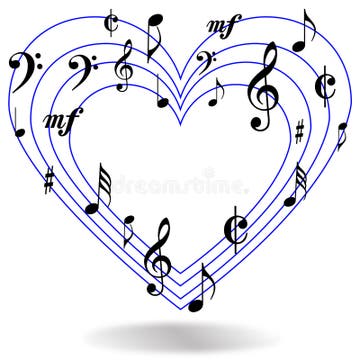 Music Notes Heart Stock Illustrations – 4,692 Music Notes Heart Stock ...