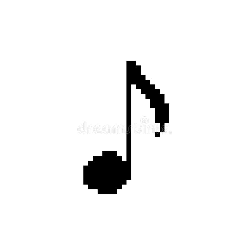 Music Notes Icon Pixel Effect Simple Design. Stock Illustration ...