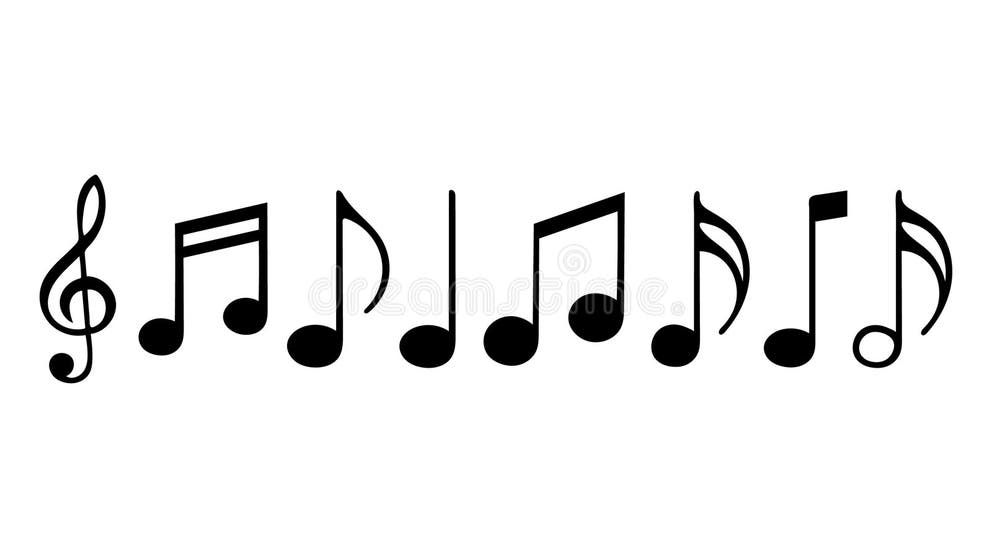 Music Notes Icon Set. Music Notes Silhouette. Vector Illustration Stock ...