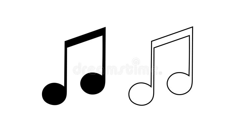Music Notes Icon Set. Music Notes Silhouette. Vector Illustration Stock ...