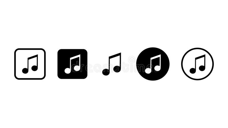 Music Notes Icon Set. Music Notes Silhouette. Vector Illustration Stock ...