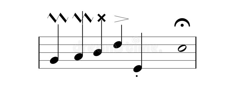 Music Notes Icon Set, Standard Music Notes Symbol Set, Vector ...