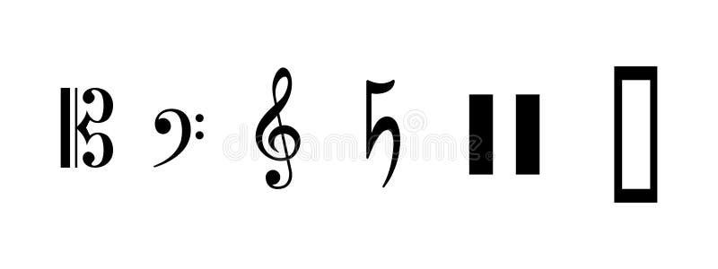 Music Notes Icon Set, Standard Music Notes Symbol Set, Vector ...