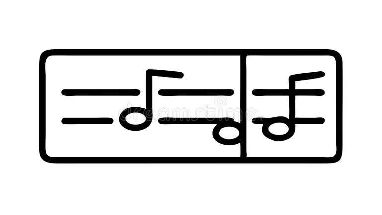 Music Notes Icon Sheet Music Treble Clef Performance , Vector Design ...