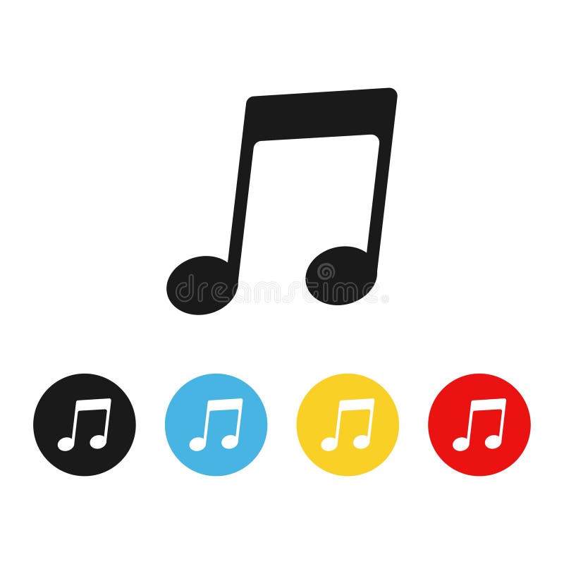 Music Note Vector Icons. Sound and Melody Symbols Stock Illustration ...