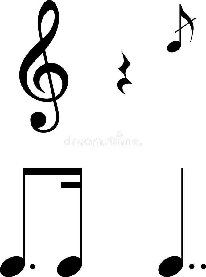 Music Notes Icons Set. Vector? Stock Vector - Illustration of dance ...