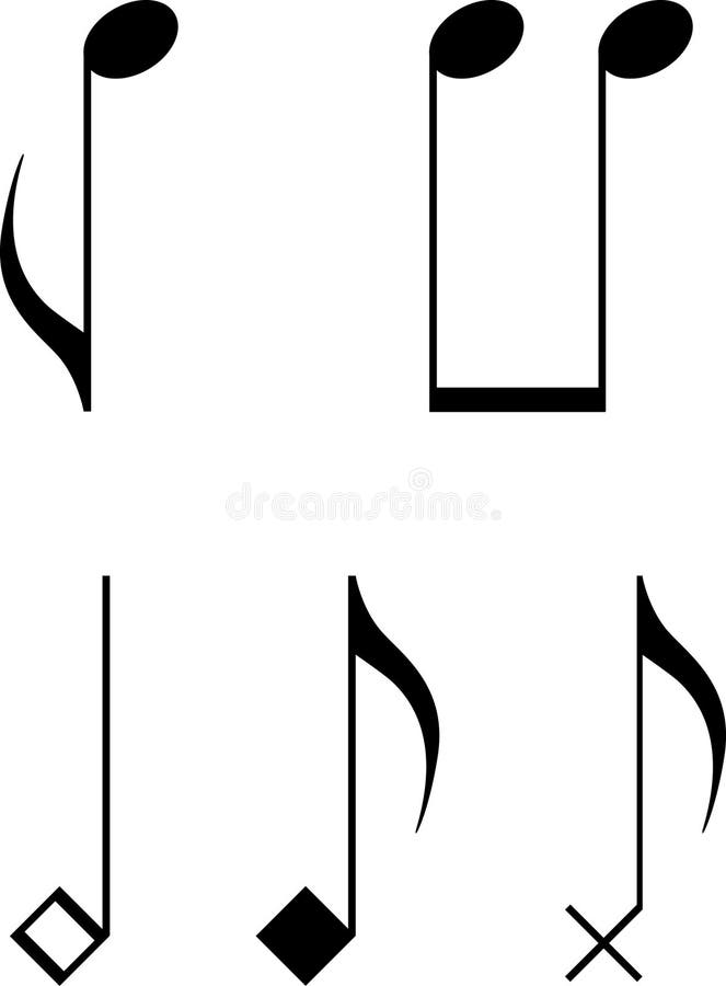 Music Notes Icons Set. Vector? Stock Illustration - Illustration of ...