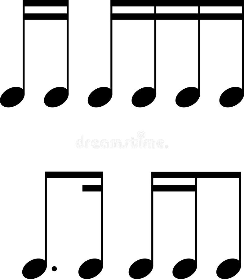 Music Notes Icons Set. Vector? Stock Vector - Illustration of icon ...
