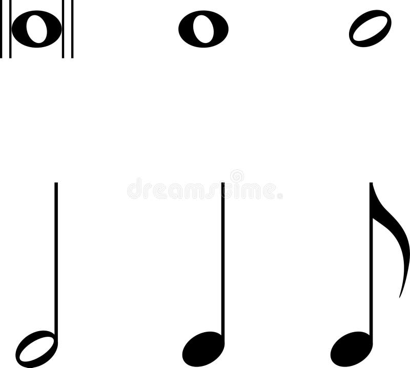 Music Notes Icons Set. Vector? Stock Vector - Illustration of tone ...