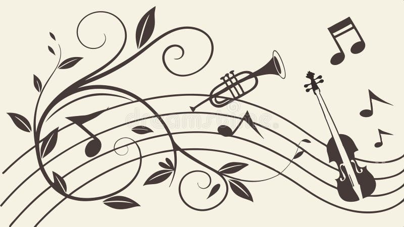 Music Notes and Instruments, for Music Themes and Celebratory Sounds ...