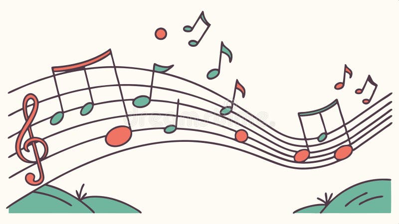 Music Notes Leaves, Nature Inspired Musical Design Vector Design ...