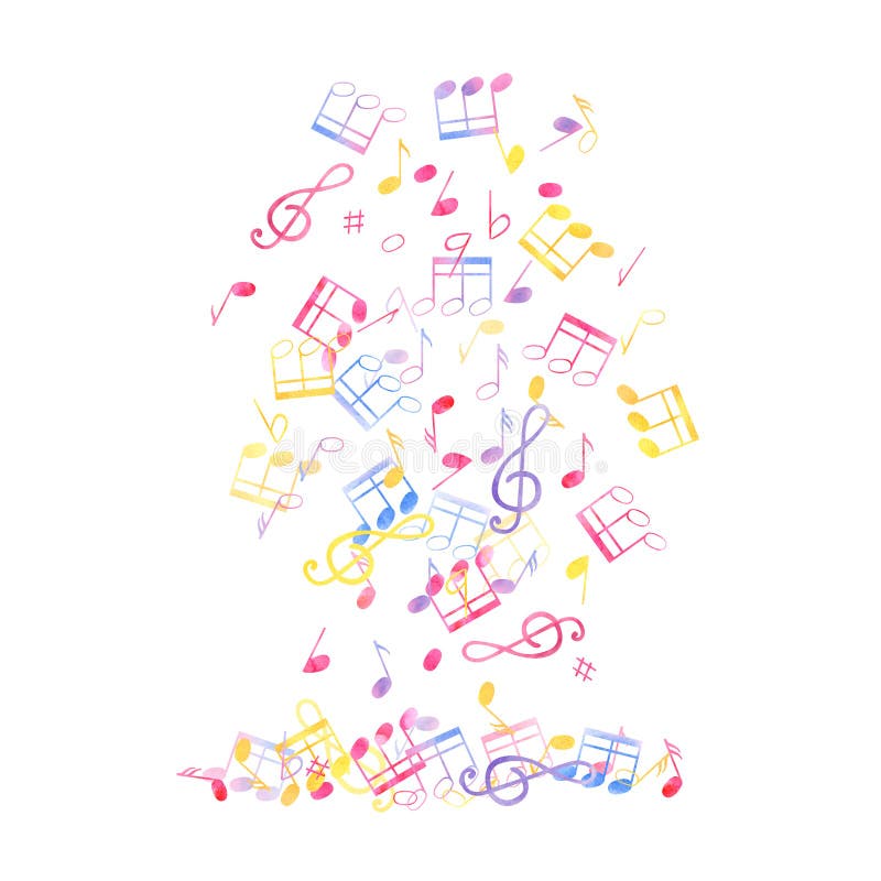Falling Music Notes Stock Illustrations – 517 Falling Music Notes Stock ...