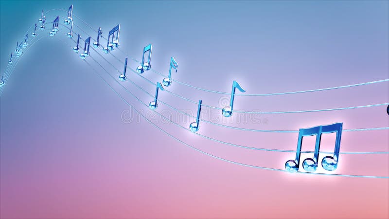 Music Notes Loop Animation 4K Ultra HD Stock Footage - Video of design ...