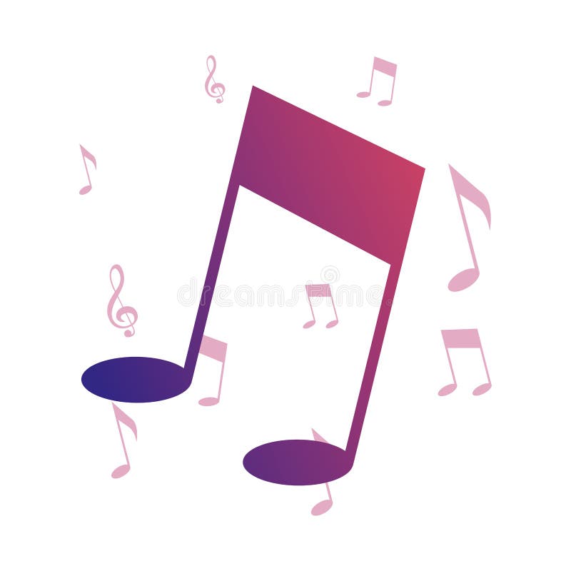 Music Notes Melody Symbol Background Stock Illustration - Illustration ...