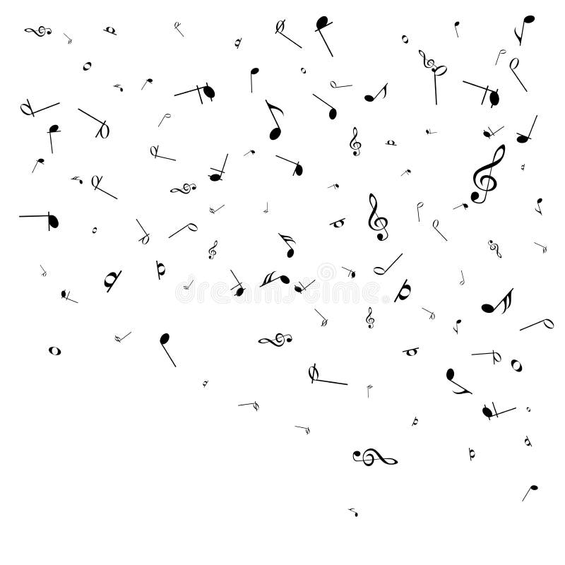 Music Notes. Mensural Musical Notation. Black Notes Symbols. Music ...